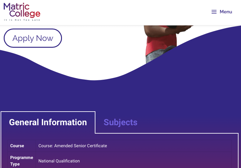 Adult Matric Distance Learning