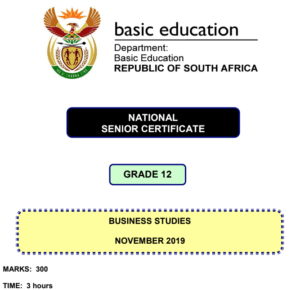 Grade 12 Business Studies Past Paper