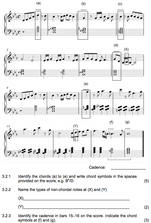 Grade 12 Music Past Paper