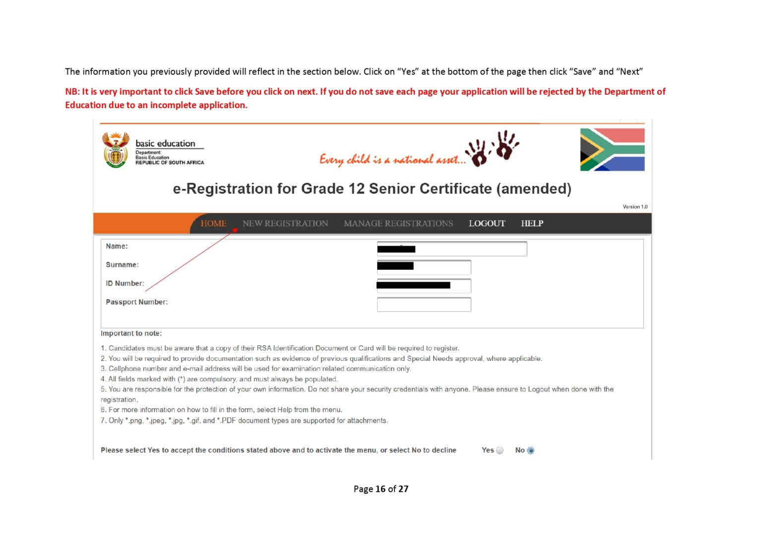 Adult Matric Exam Registrations